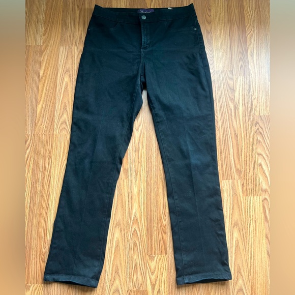 NYDJ | Jeans | Nydj Marilyn Straight Jeans Leg Lift Tuck Black Denim ...